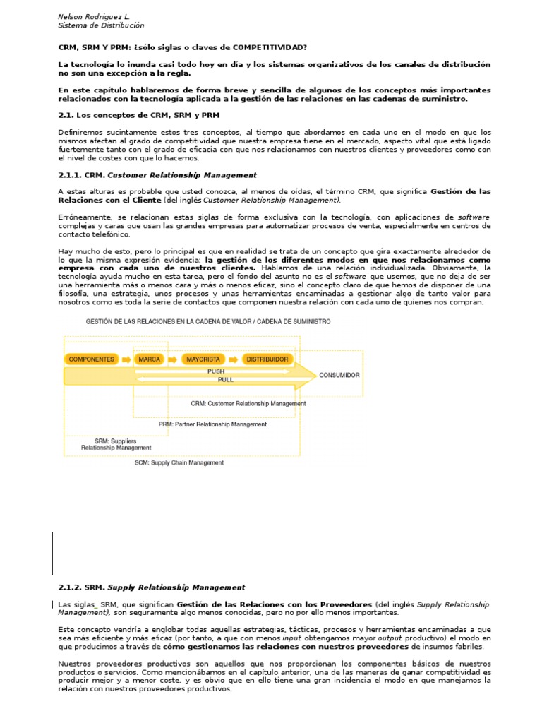 CRM, SRM y PRM | PDF | Planificación de recursos empresariales ...