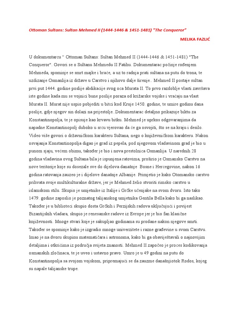 Mehmed II | PDF