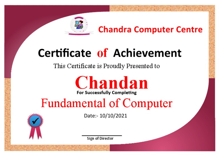Certificateof Completion | PDF | Computers