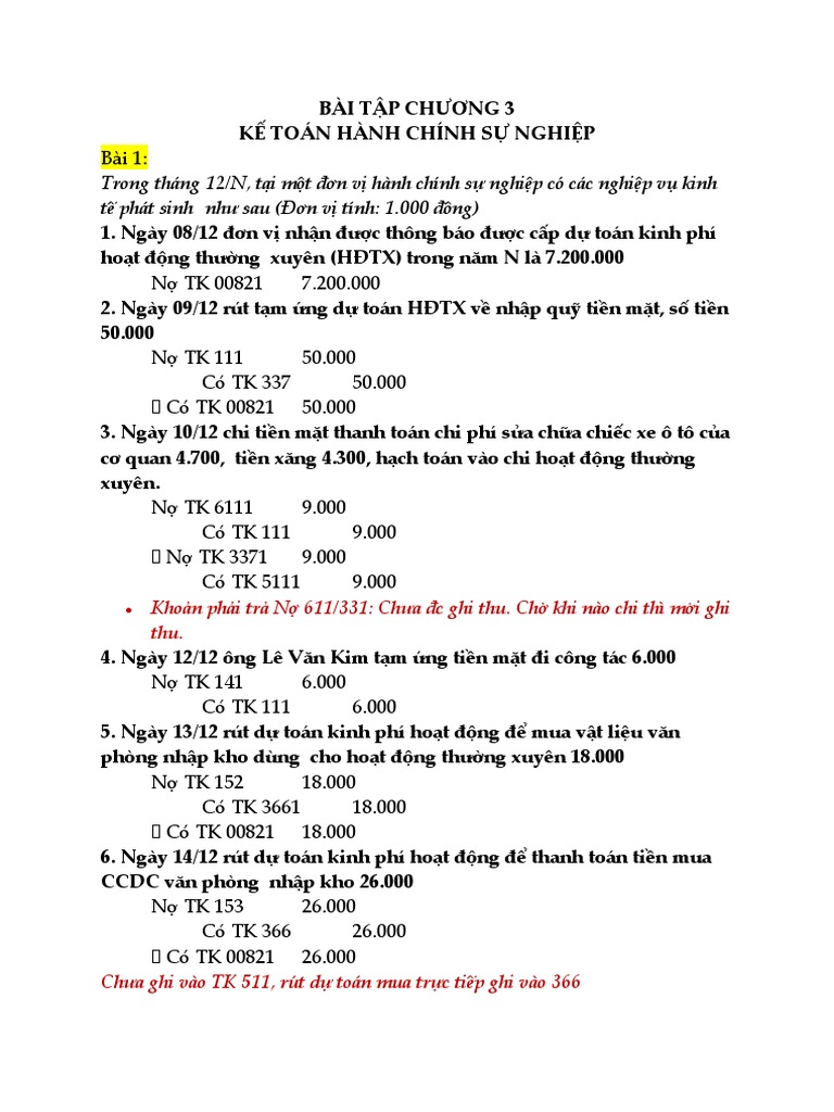 BÀI TẬP CHƯƠNG 3 KTHCSN | PDF