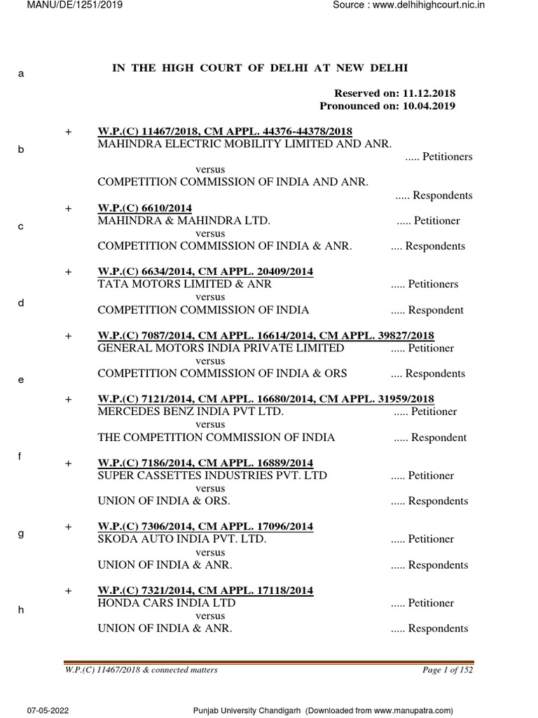 Mahindra Case | PDF | Supreme Court Of India | Certiorari