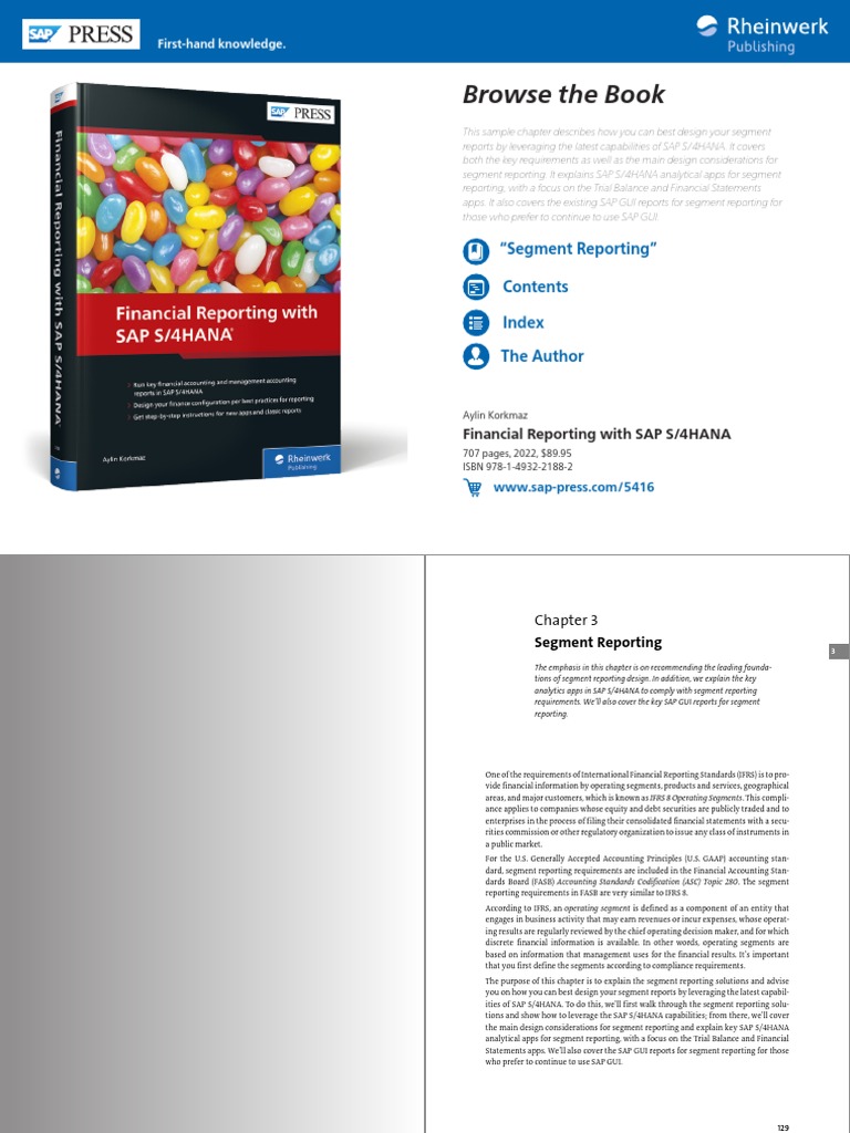 Reading Sample Sap Press Financial Reporting With Sap S4hana | PDF ...