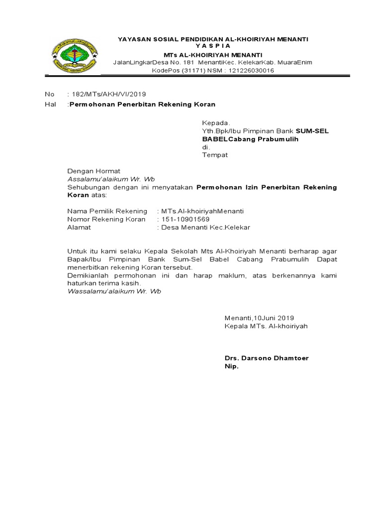 Contoh Format NPHD | PDF