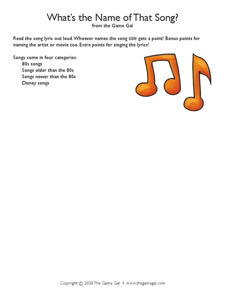 Whats The Name of That Song | PDF