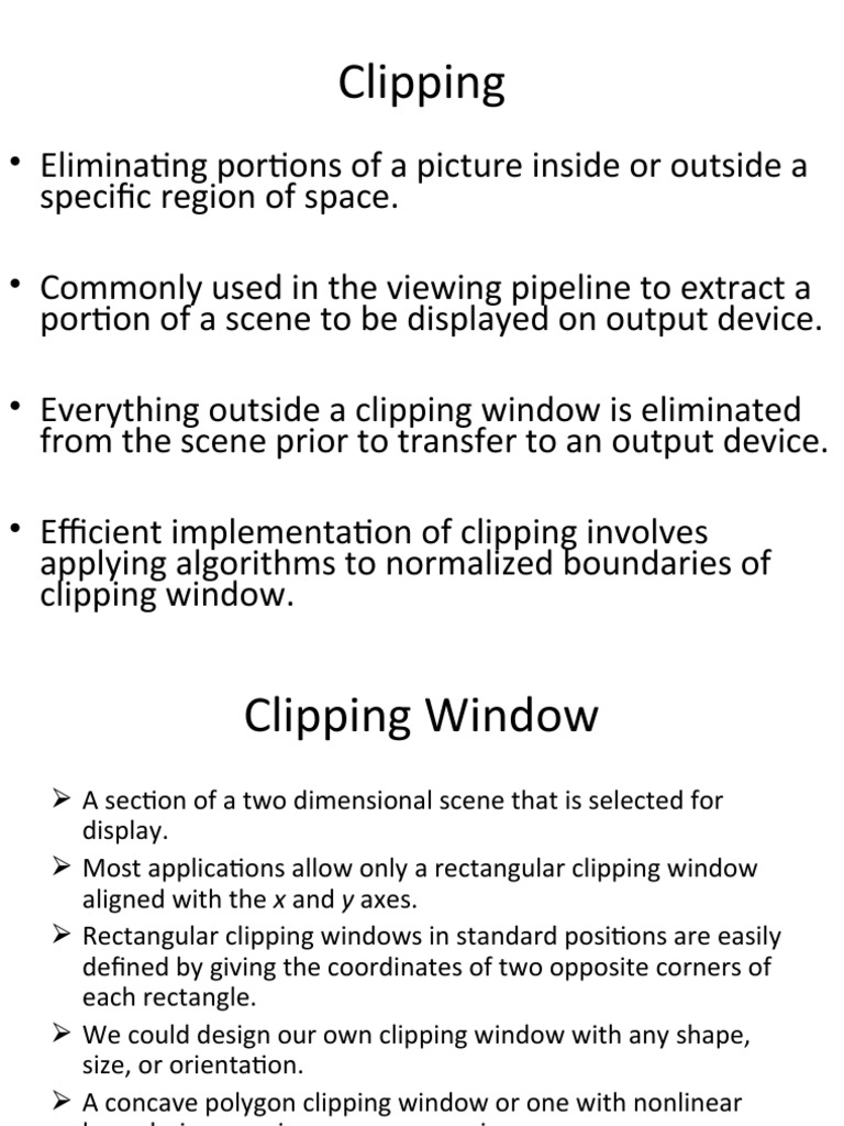 Introduction To Clipping | PDF | Computer Graphics | Applied Mathematics
