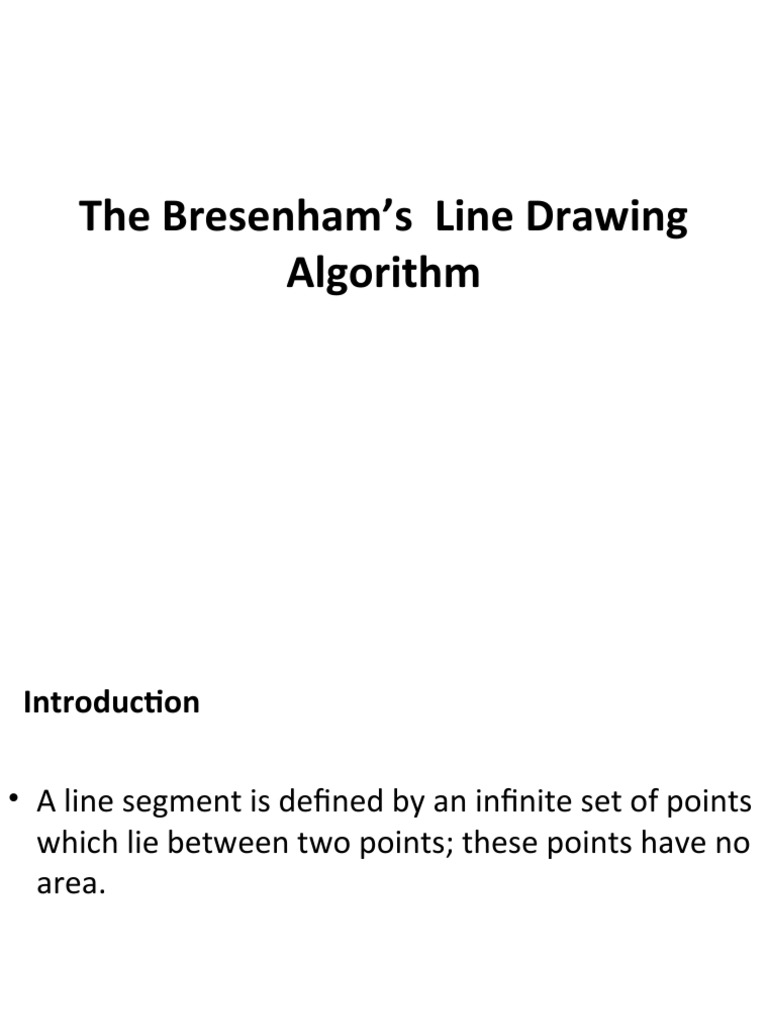 Bresenhams Line Drawing Algorithm Pdf Cartesian Coordinate System Mathematics 