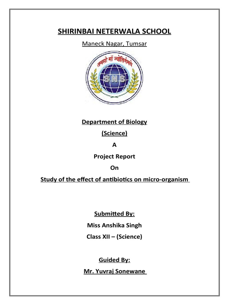 Biology Project Class 12 | PDF | Antimicrobial Resistance | Infection