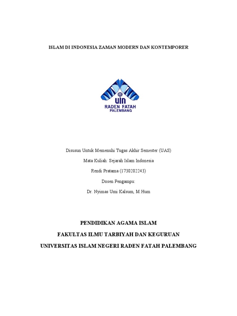 Islam Di Indonesia Zaman Modern Dan Kontemporer | PDF | Politik | Sejarah