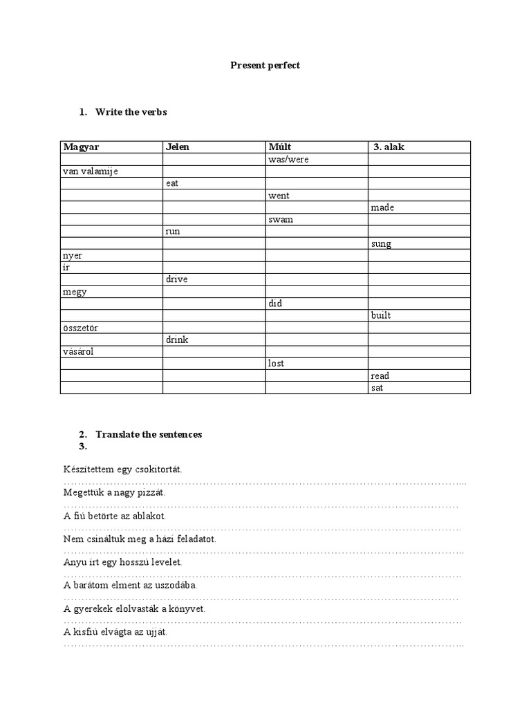 Present Perfect-Easy | PDF