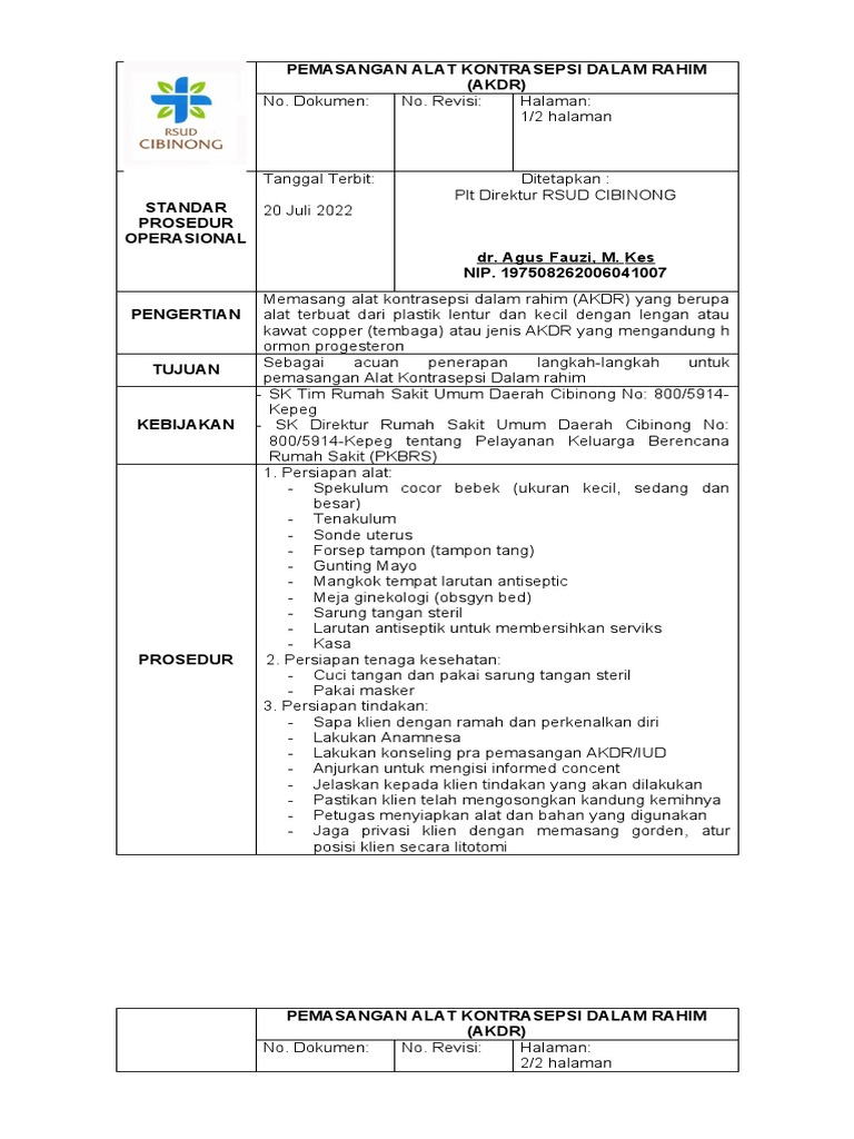 Revisi Spo PKBRS | PDF