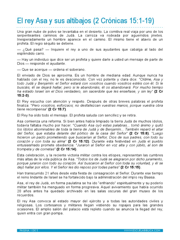 El Rey Asa y Sus Altibajos | PDF