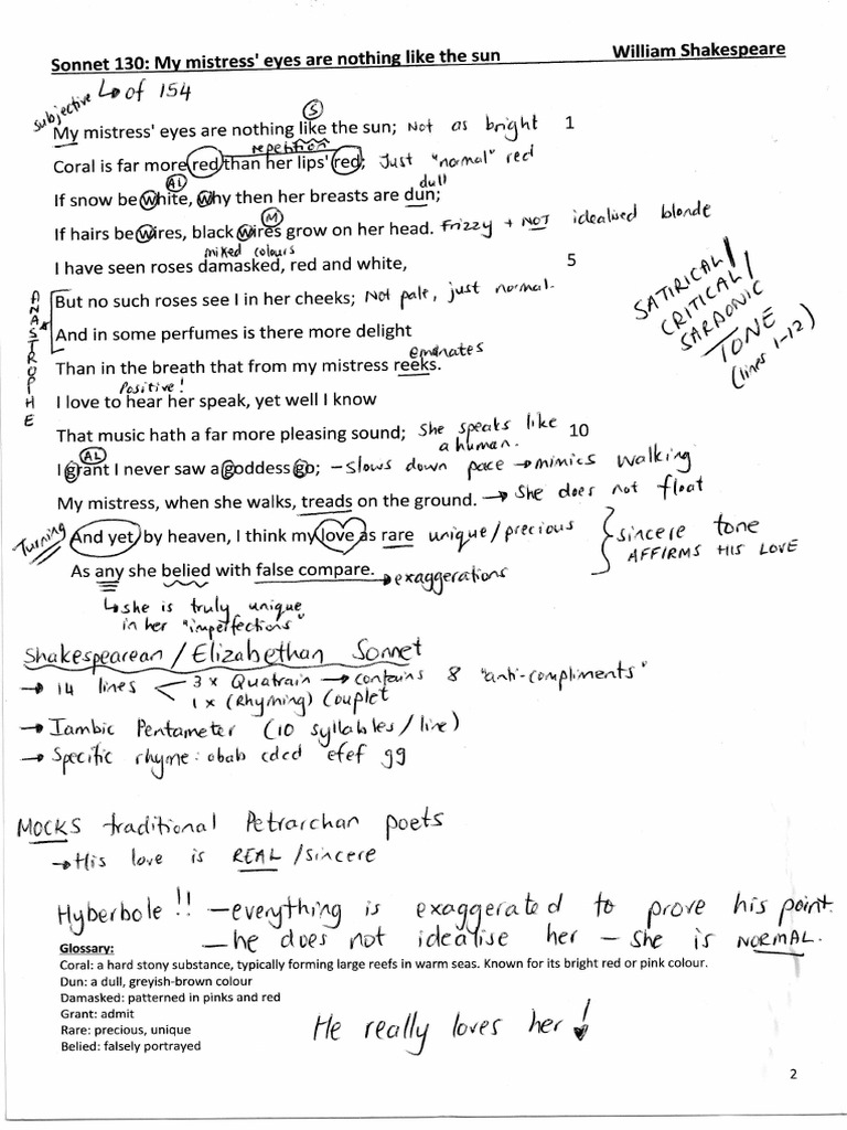 Grade 12 Poetry 2023 Annotated Poems | PDF