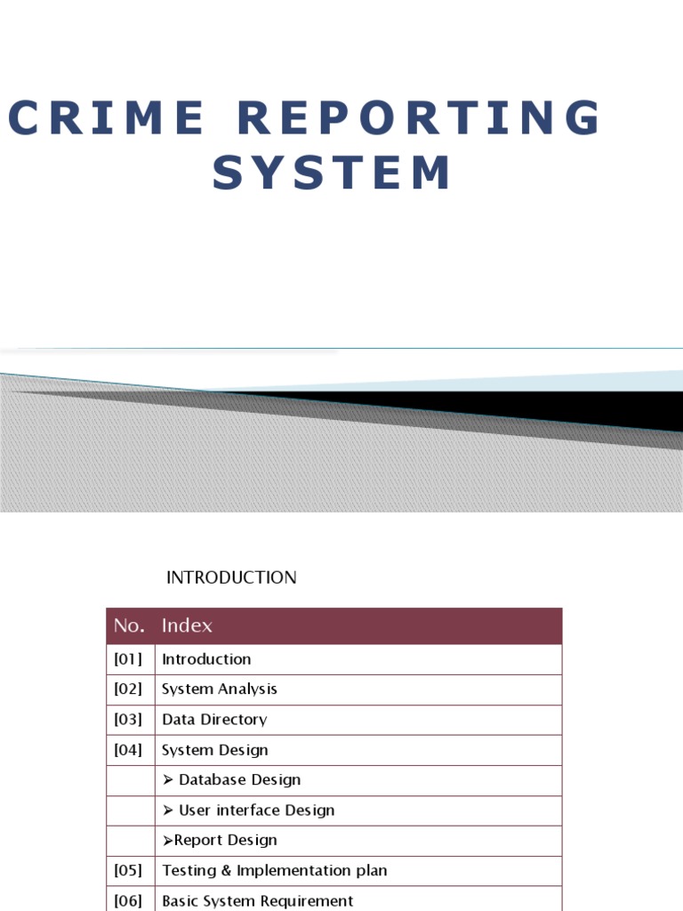 Crime Reporting System | Download Free PDF | Php | World Wide Web