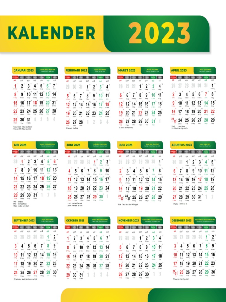 Kalender 2023 PNG 1 (Enkosa - Com) | PDF
