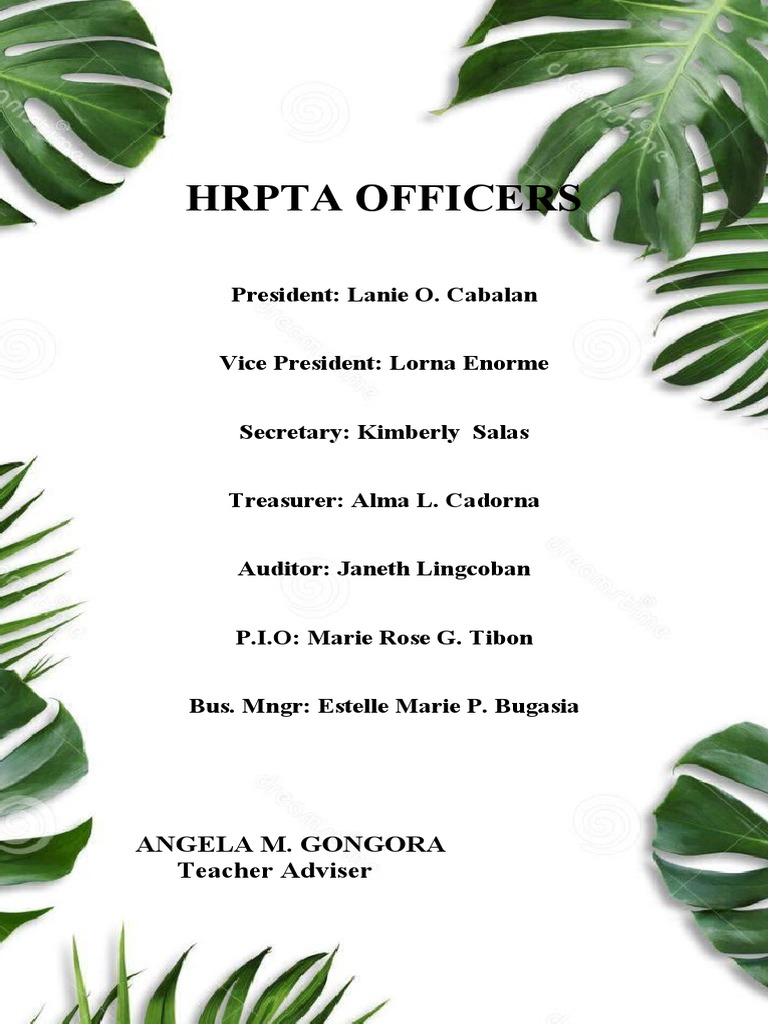 Hrpta Officers | PDF | Religion & Spirituality
