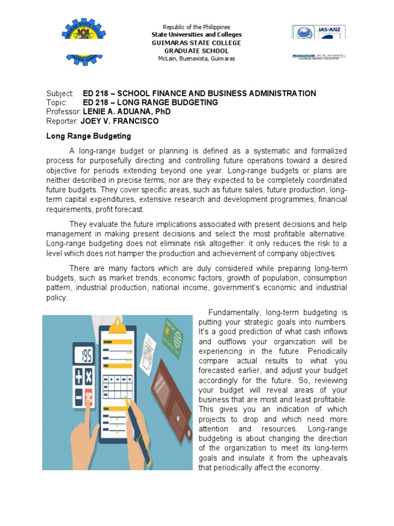 Long Range Budgeting | PDF | Budget | Strategic Planning