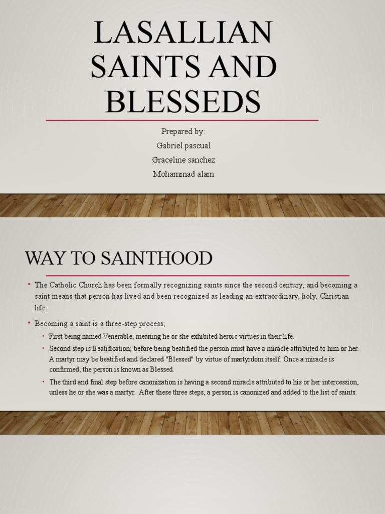 Lasallian Saints and Blesseds | PDF | Saint | Martyr