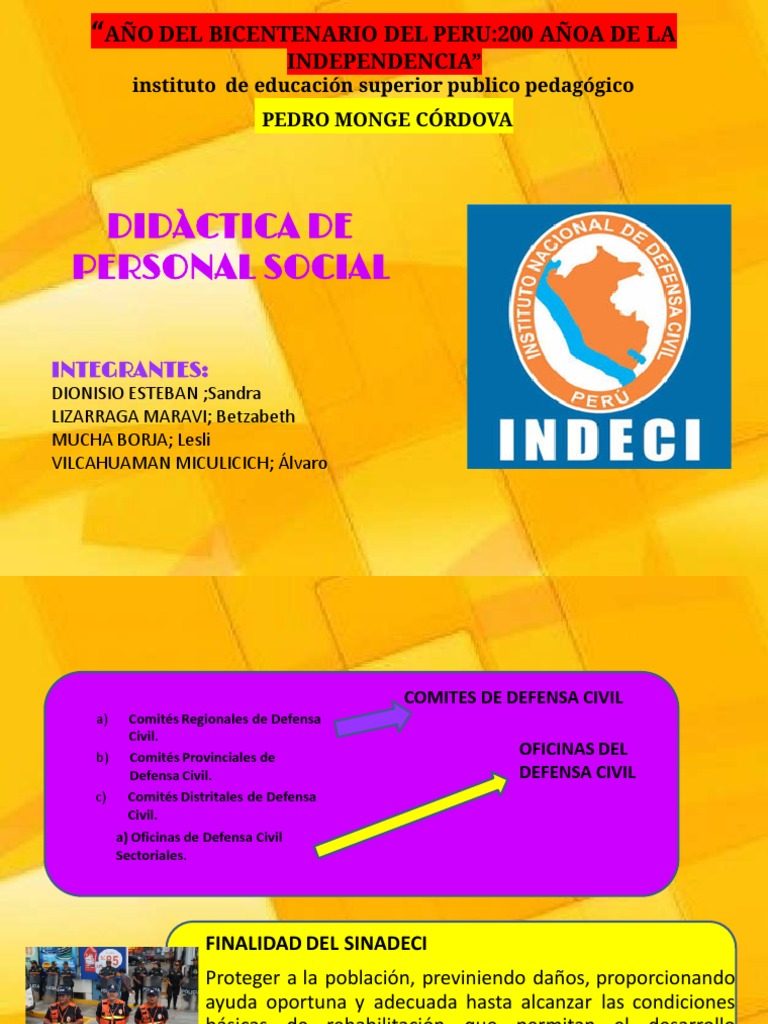 Indeci Exposicion | PDF | Defensa Civil | Alcalde