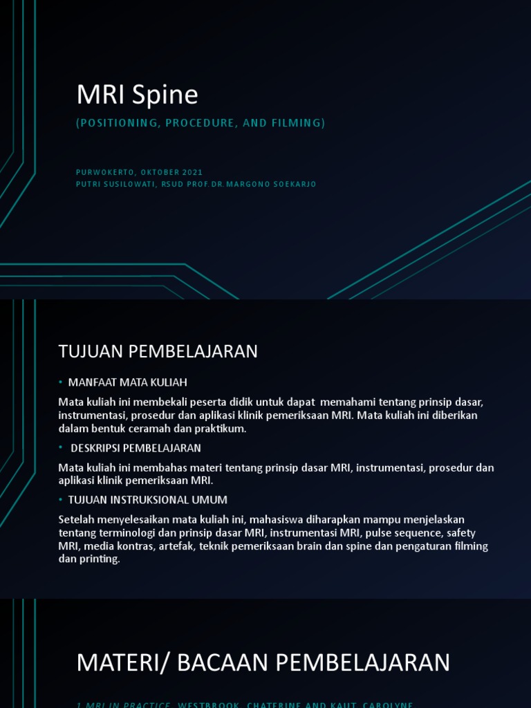 MRI Spine | PDF | Sains & Matematika