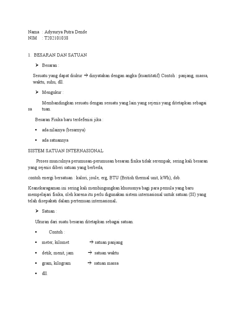 Rangkuman Fisika Dsar | PDF