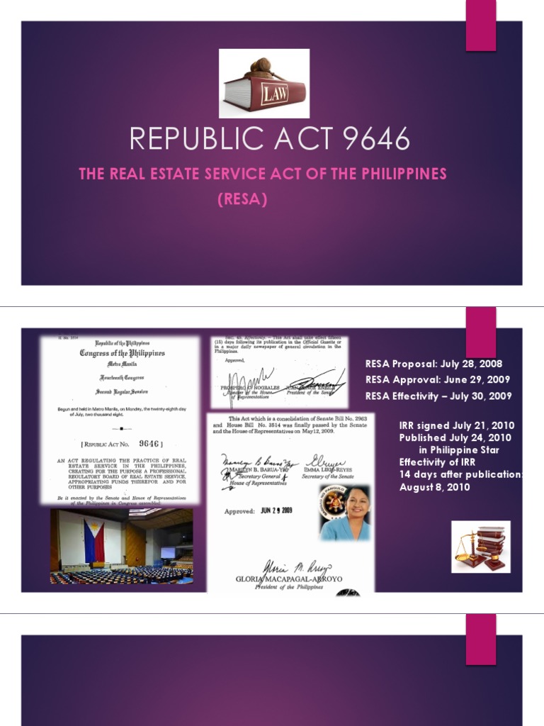 Resa - Ra 9646 | PDF | Licensure | Real Estate Appraisal