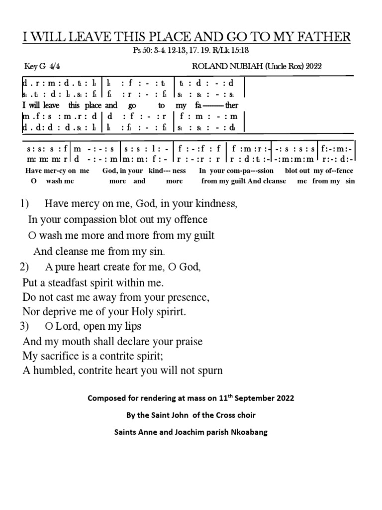 I Will Leave This Place and Go To My Father | PDF | Foreign Language ...