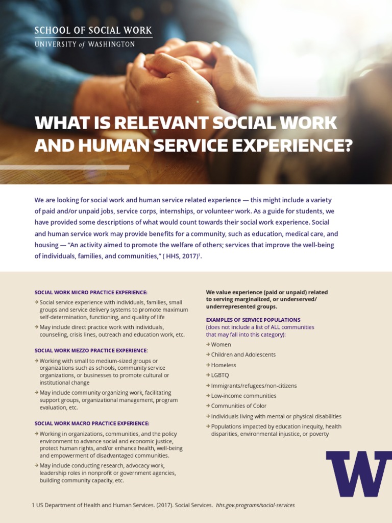 SSW - SocialWorkHumanServiceExperience - Guiding - Final | PDF | Social ...