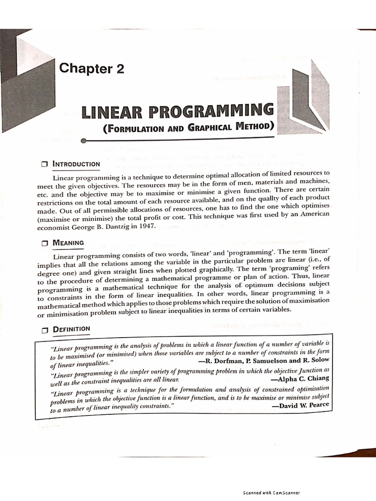 Chapter 2 (Part 1) Linear Programming (Formulation & Graphical Method ... Chapter 2 (Part 1) Linear Programming (Formulation & Graphical Method ...