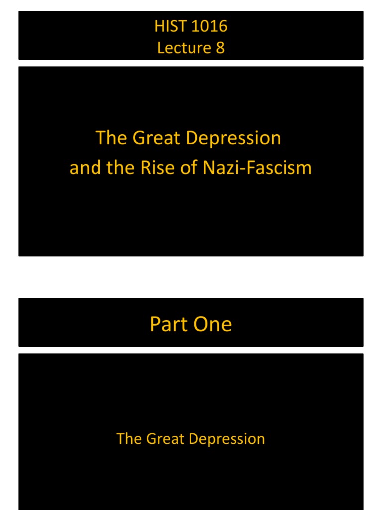 Lecture 8 The Great Depression and Nazi-Fascism | PDF | Weimar Republic ...