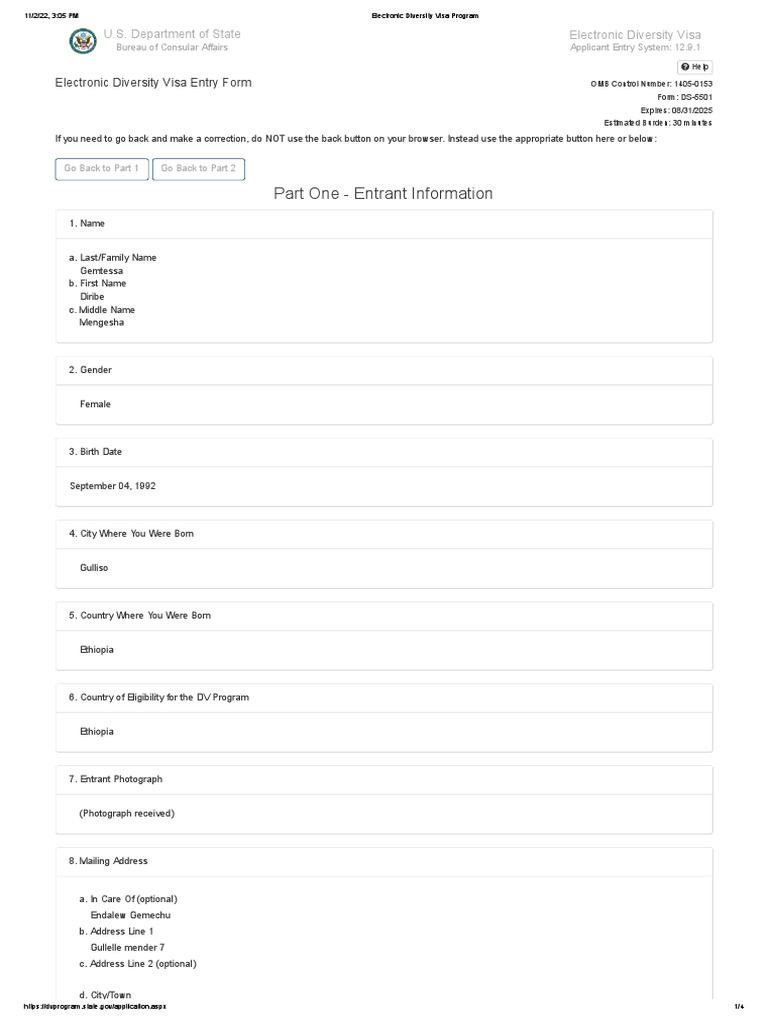Electronic Diversity Visa Application Guide | PDF | Marriage | United ...