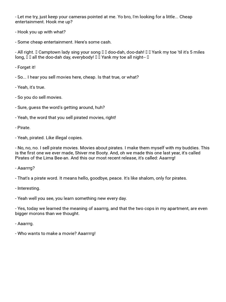 Icarly - Pirate Movies - Script | PDF