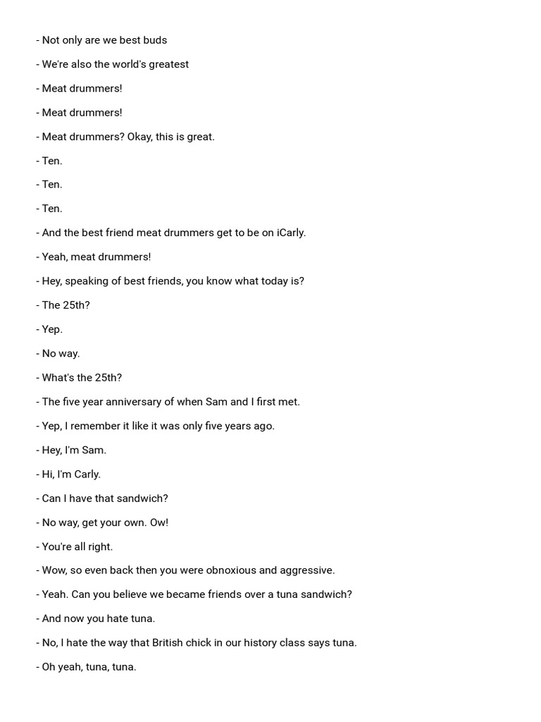 Icarly - Best Buds - Script | PDF | Mystery, Thriller & Crime Fiction