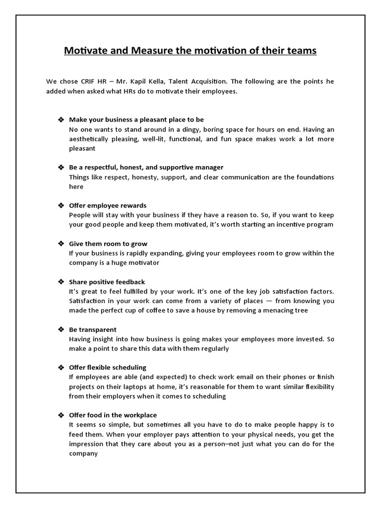 OB Motivation Assignment | PDF