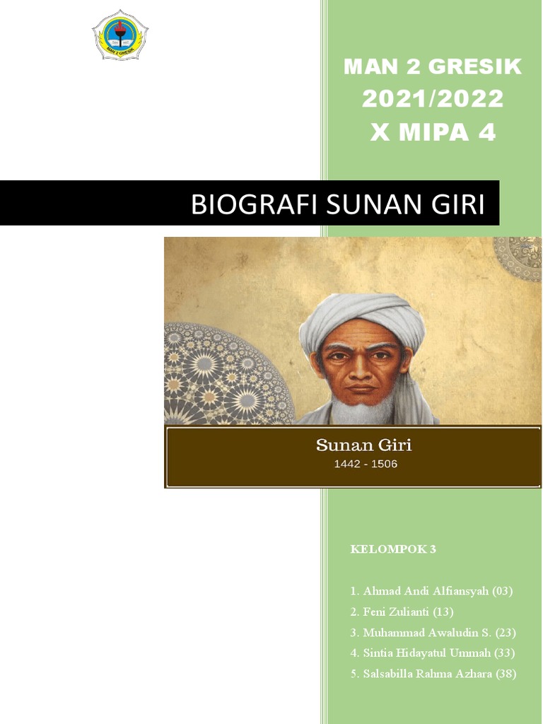 Biografi Sunan Giri Kelompok 3 X Mipa 4 | PDF