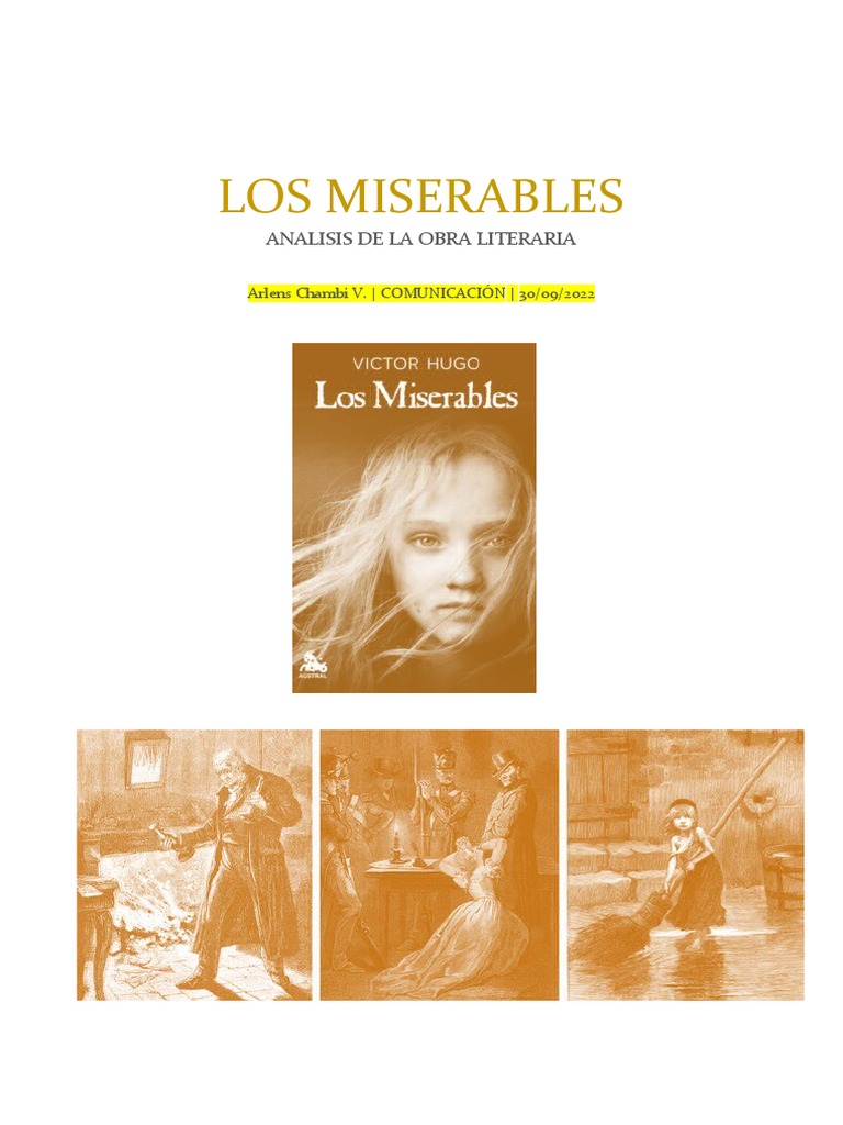 LOS MISERABLES Analisis Literario | PDF | Los Miserables | Victor Hugo
