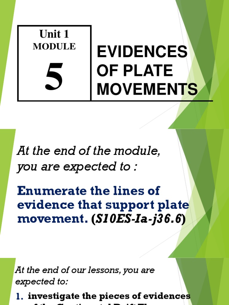 Evidence Supporting Plate Movement | PDF | Plate Tectonics | Continent