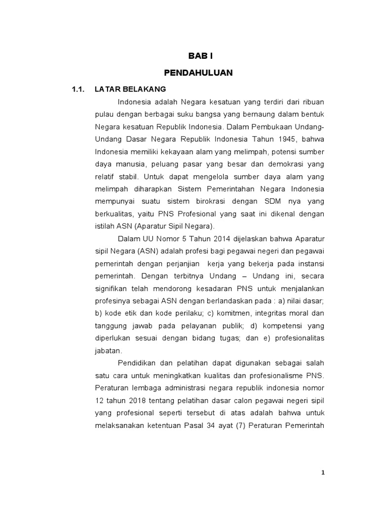 Bab I Pendahuluan: 1.1. Latar Belakang | PDF