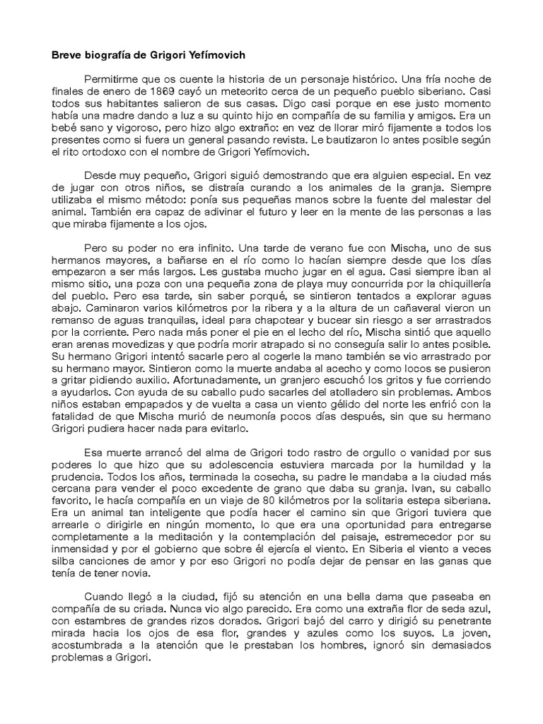 Biografia De Grigori Rasputin | Grigori Rasputín _ AcademiaLab – VVNBTH