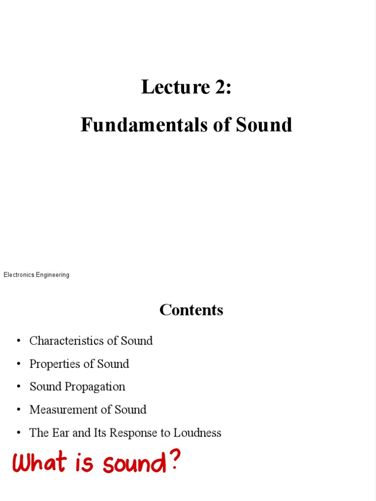 Lecture 2 - Acoustics 1 | PDF | Sound | Waves Lecture 2 - Acoustics 1 | PDF | Sound | Waves