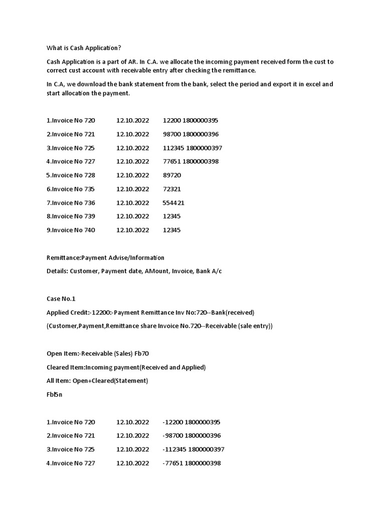 What Is Cash Application | PDF | Invoice | Payments