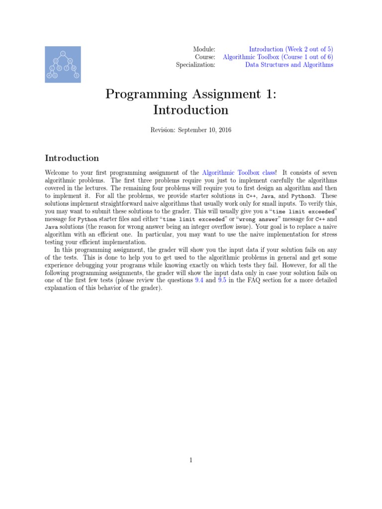 Assignment 1 | PDF | Computer Program | Programming