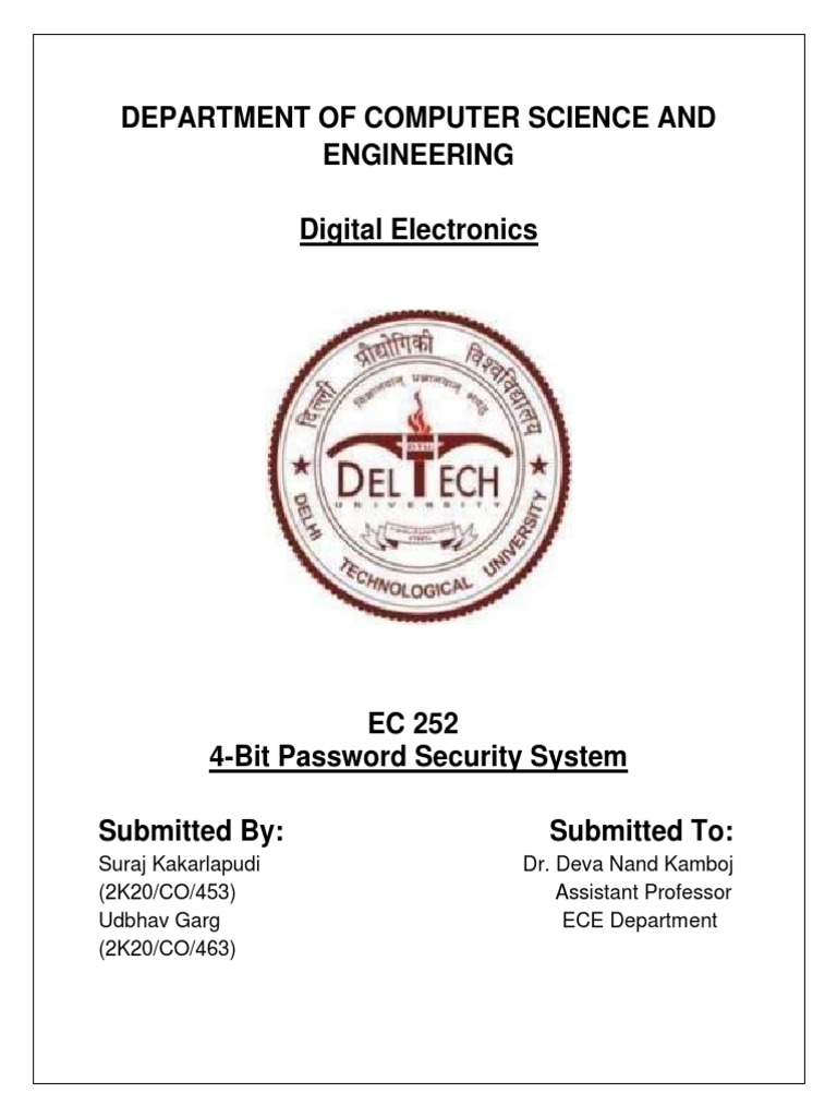 De Project Report | PDF | Logic Gate | Electronic Circuits