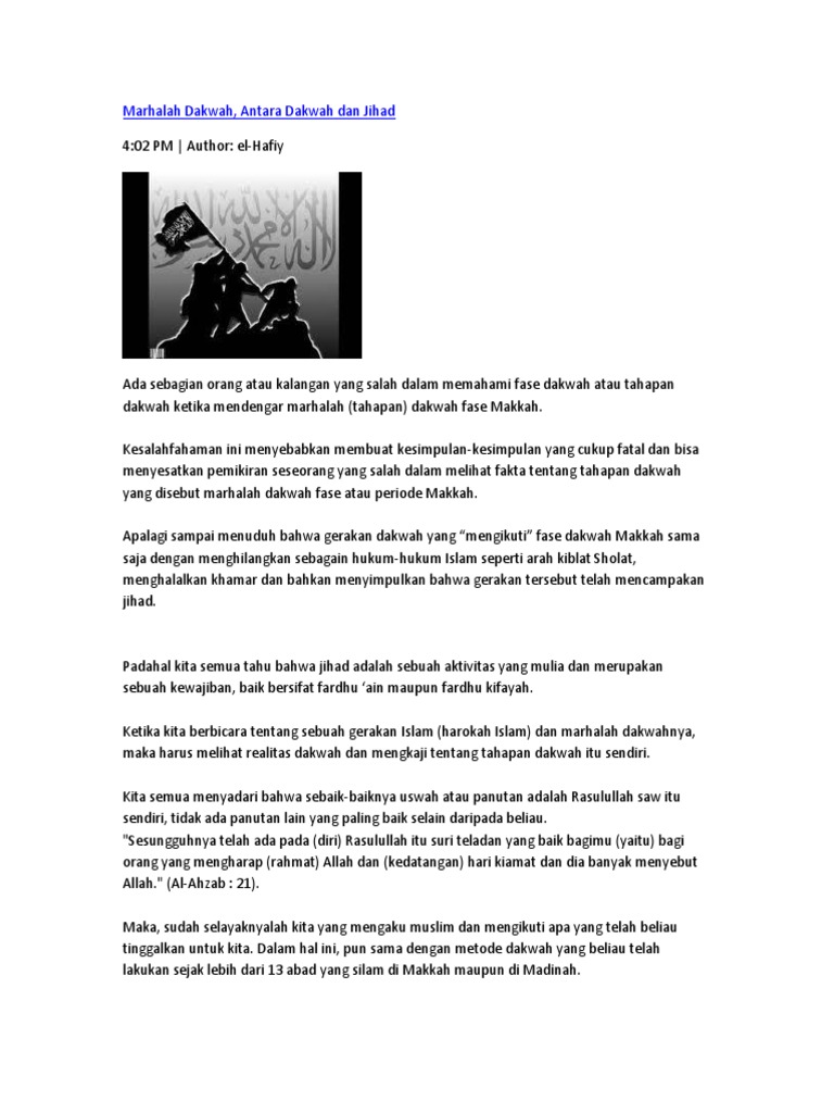 Marhalah Dakwah | PDF | Politik | Agama & Spiritualitas