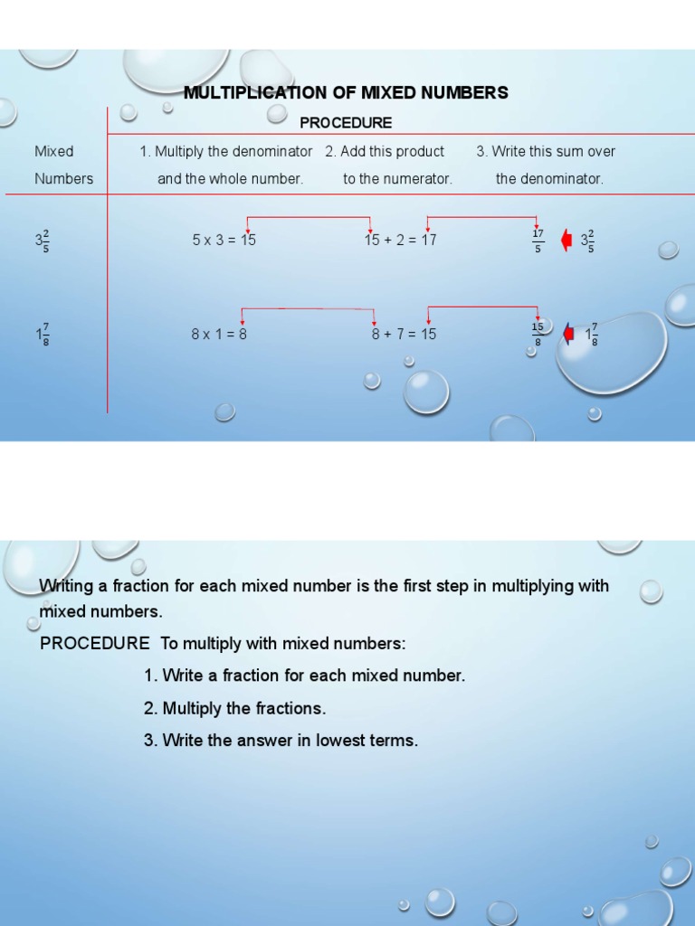 Lesson 15 - Multiplication of Mixed Numbers | PDF | Mathematics ...