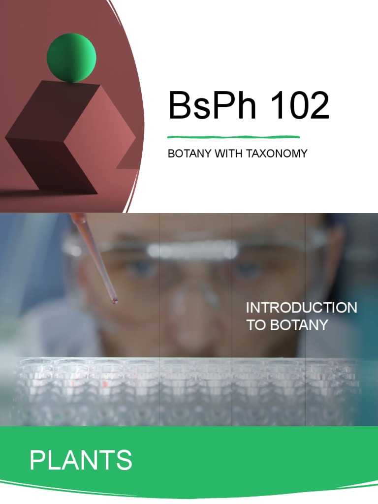BSPH 102 INTRODUCTION TO BOTANY | PDF | Plants | Scientific Method