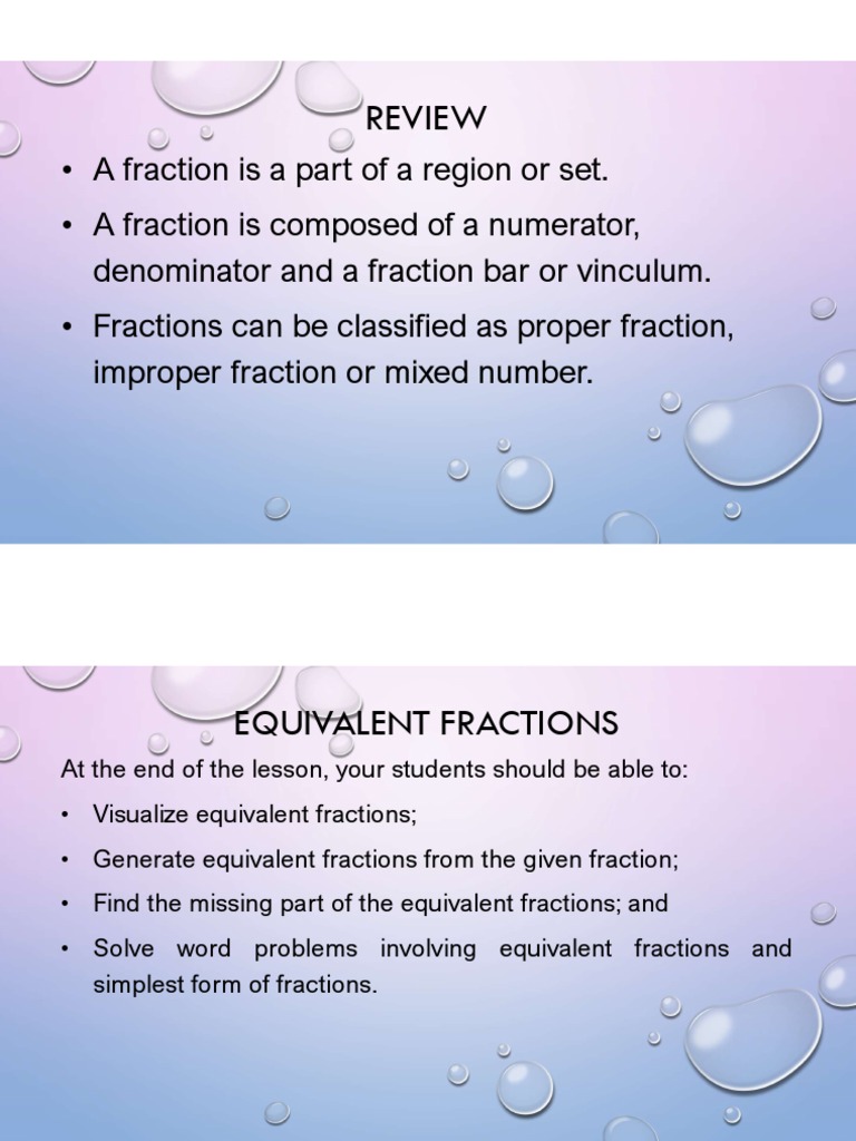 Lesson 10 - Equivalent Fractions | PDF | Elementary Mathematics ...