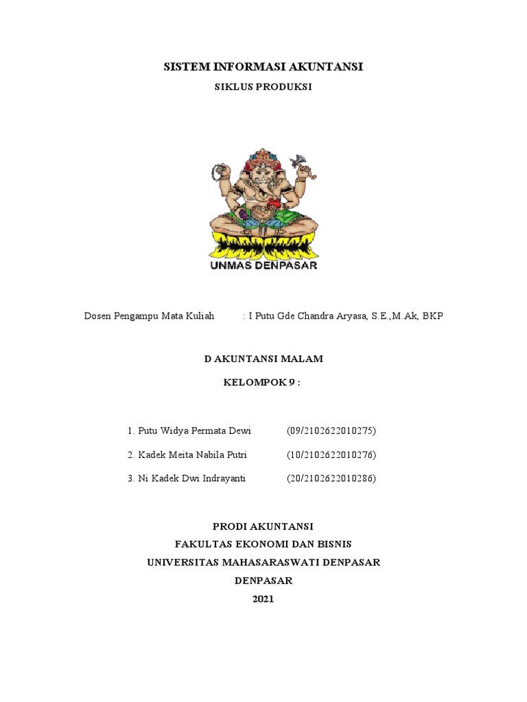 9 - Tugas SIA - Paper Siklus Produksi - Pertemuan 11 - Kelas D Unmas ...