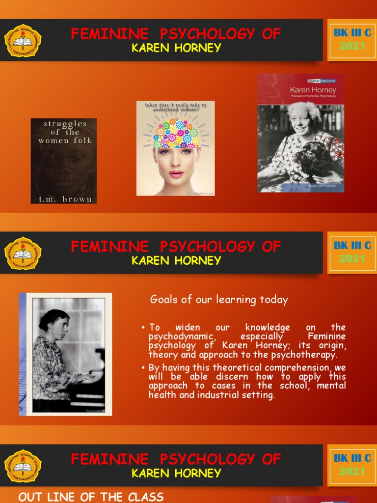 Karen Horney Feminist Psychology | PDF