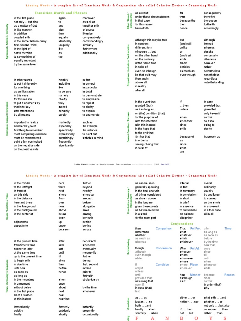 Linking Words | PDF