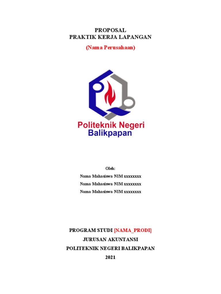 Template Proposal PKL | PDF